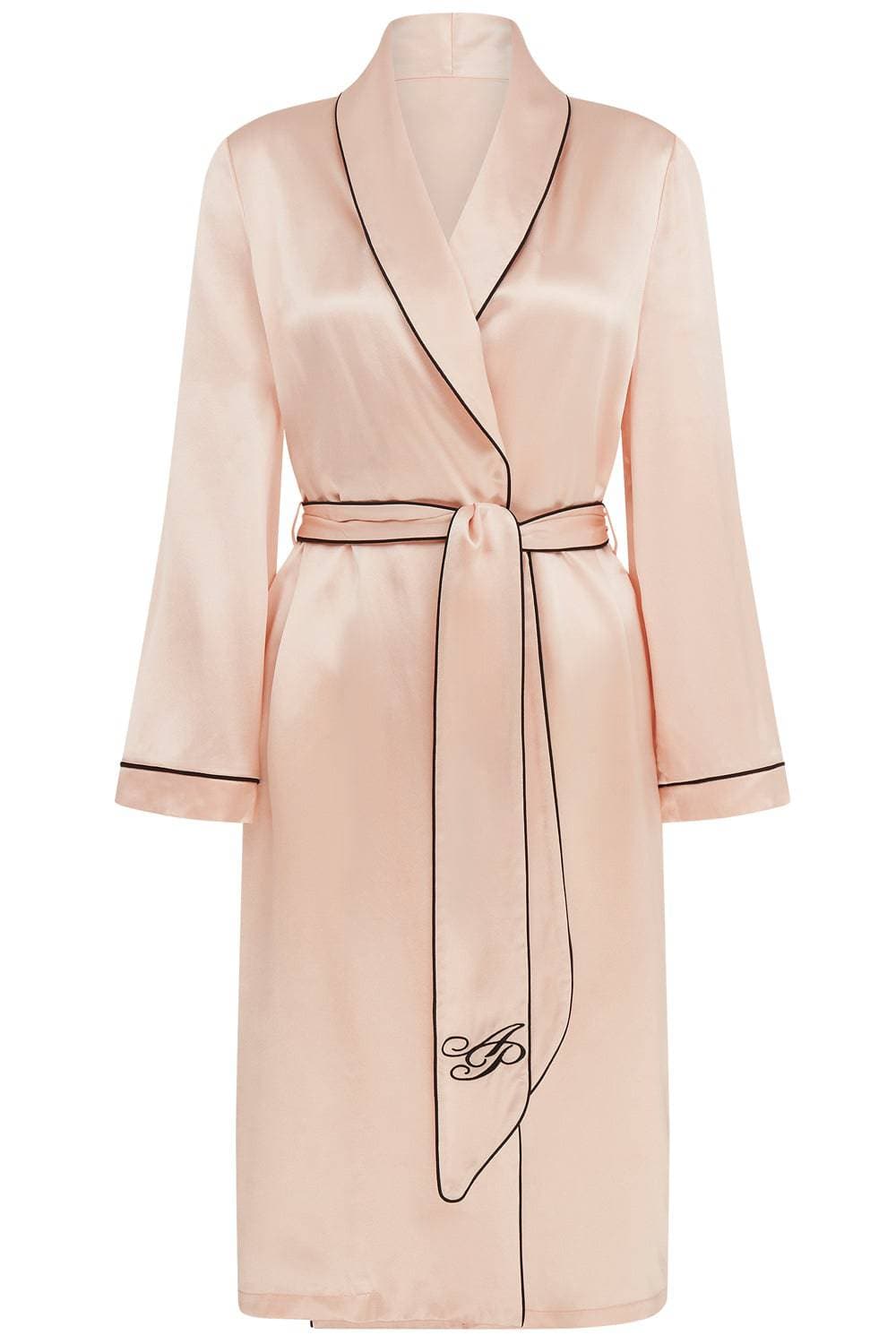 Agent Provocateur Classic Pink Silk Dressing Gown | Silk Nightwear ...